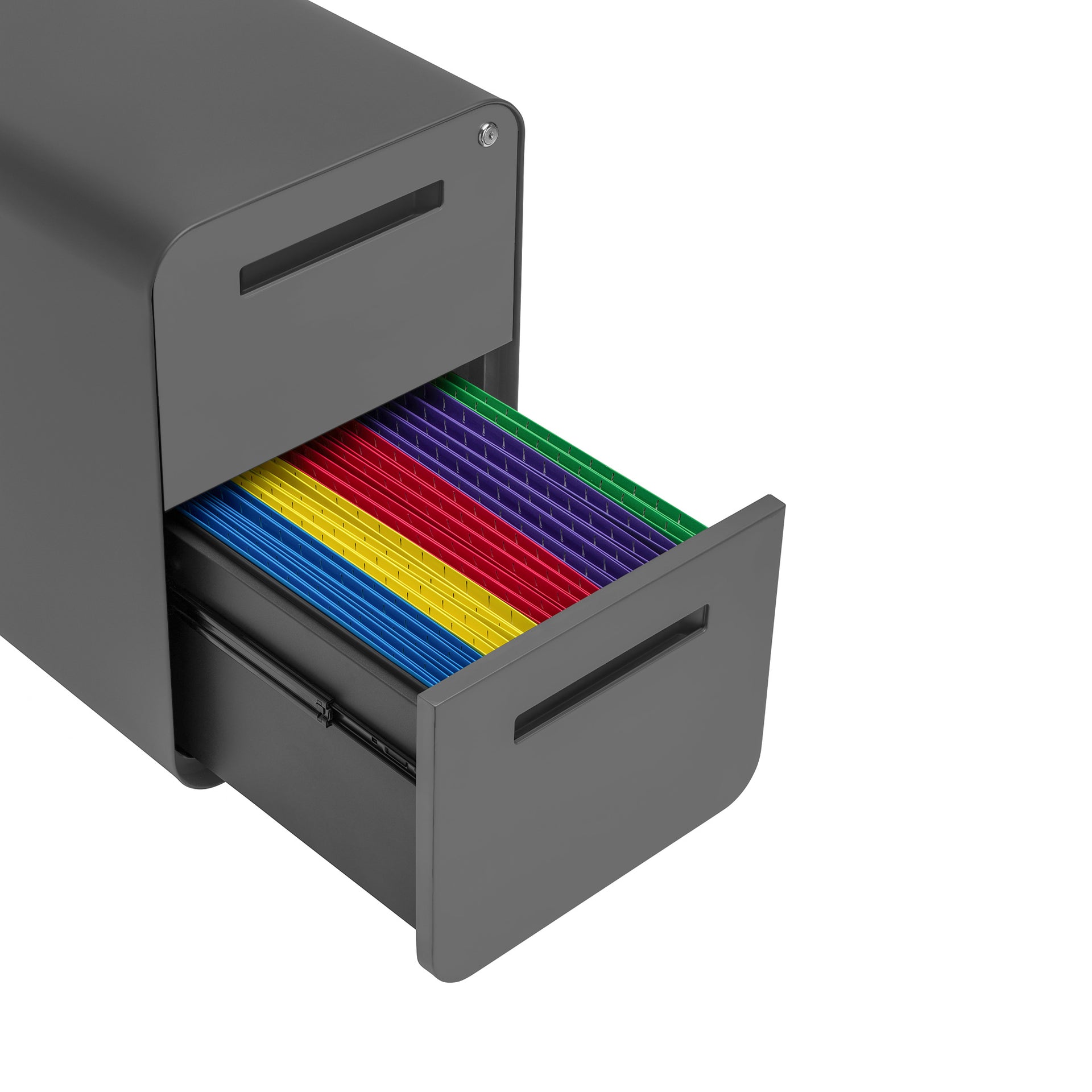 Stockpile Curve 2-Drawer File Cabinet (Dark Grey) – Laura Furniture