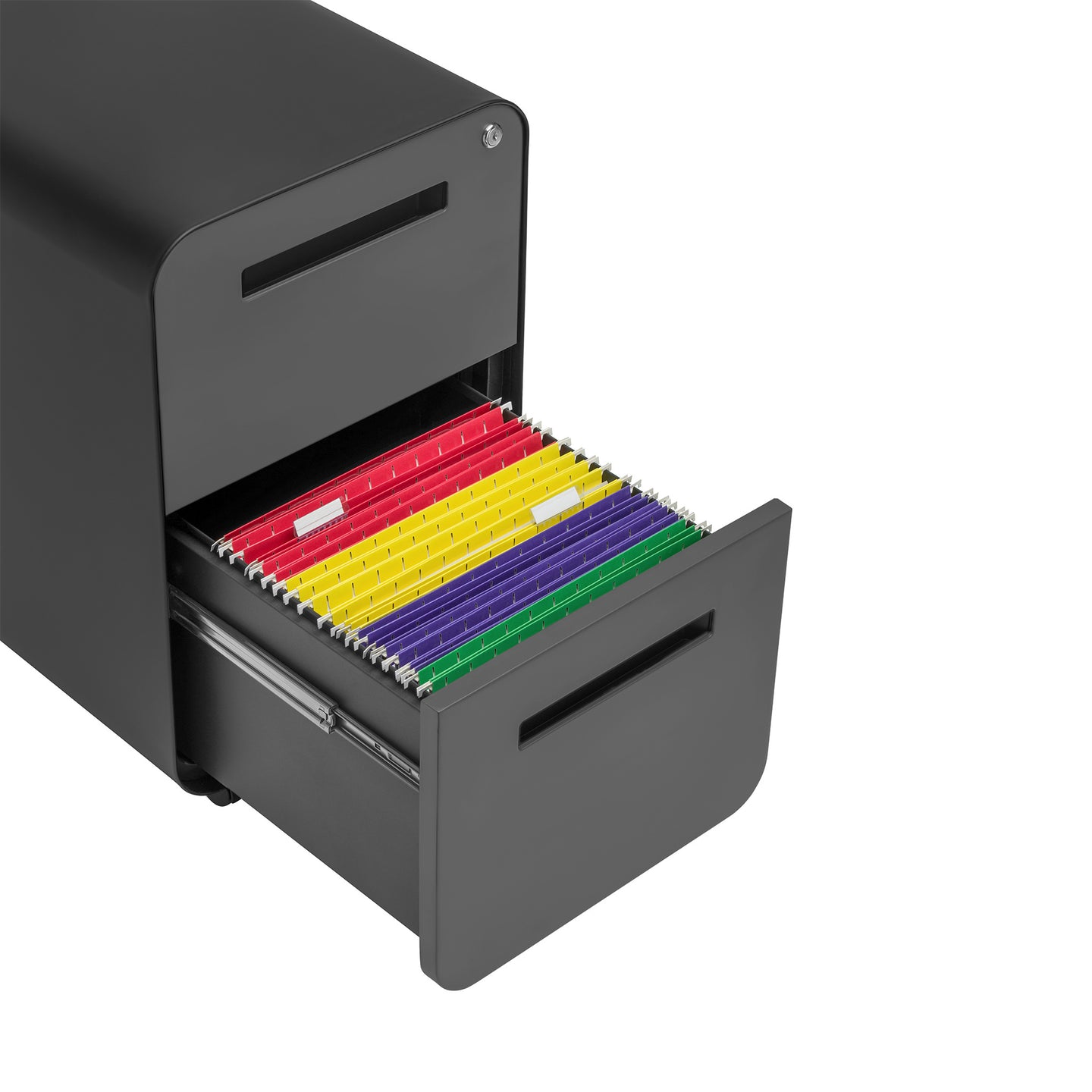 Stockpile Curve 2-Drawer File Cabinet (Black/Grey) – Laura Furniture