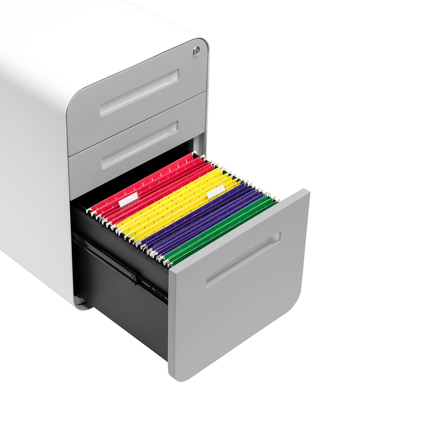 Stockpile Curve File Cabinet (Light Grey Faceplate) – Laura Furniture